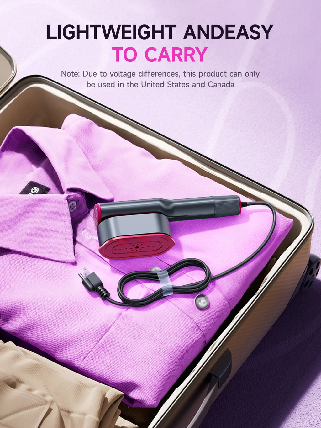 Dr.Flash Garment Steamer for Clothes, Portable Travel Clothing Steamer ...